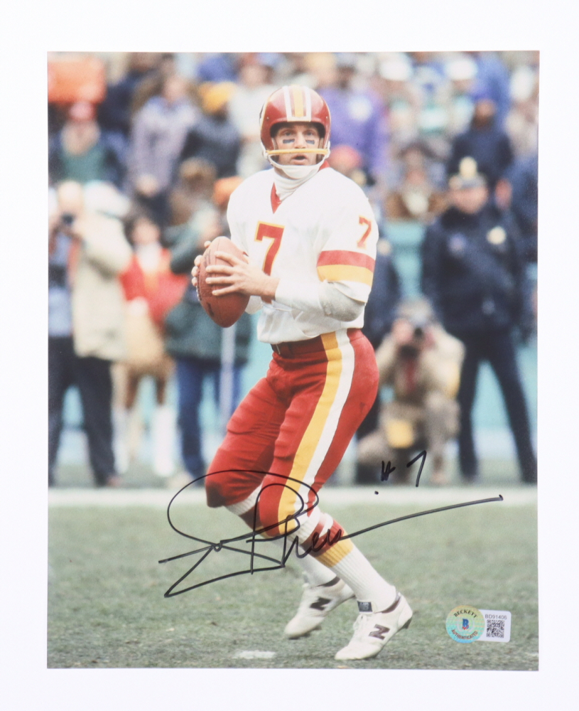 Joe Theismann Signed Redskins 8x10 Photo (Beckett) | Pristine Auction