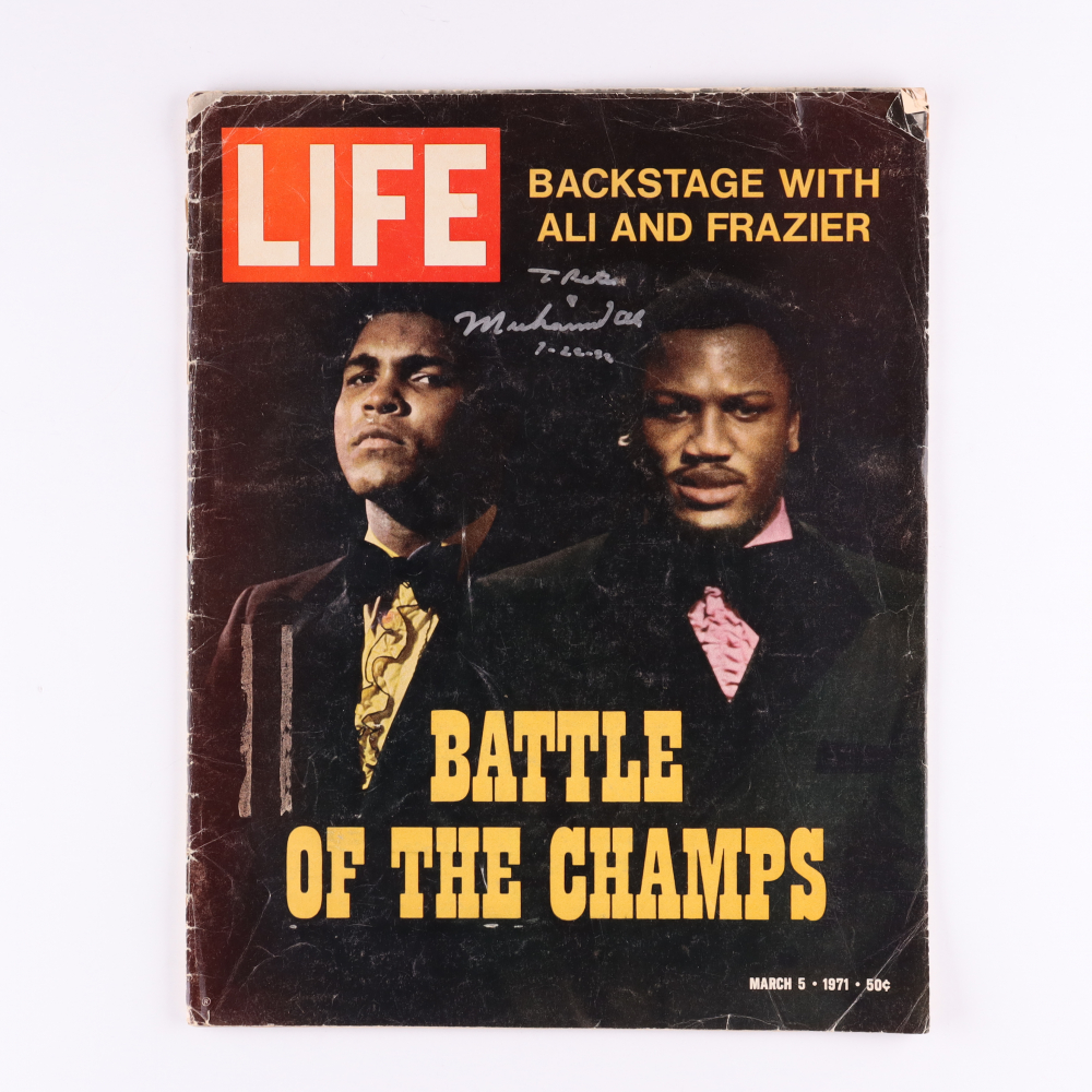 Muhammad Ali Signed 1971 Life Magazine Inscribed "1-22-92" (Beckett ...
