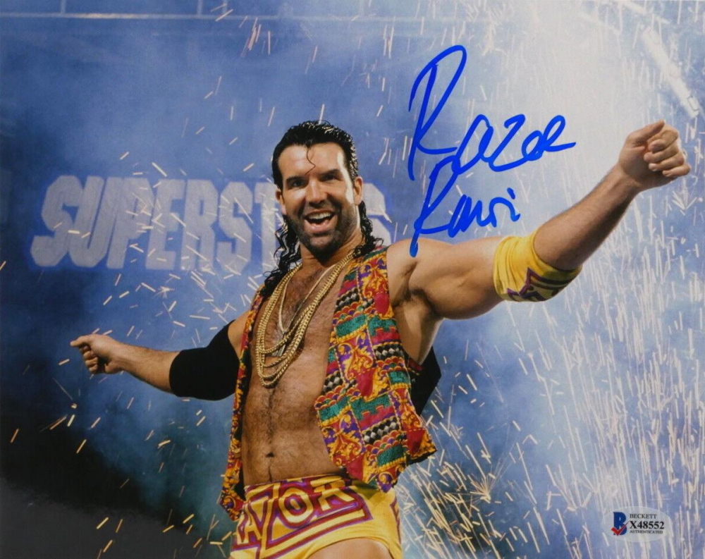 Razor Ramon Signed WWE Custom Framed Photo Display (Beckett) | Pristine ...