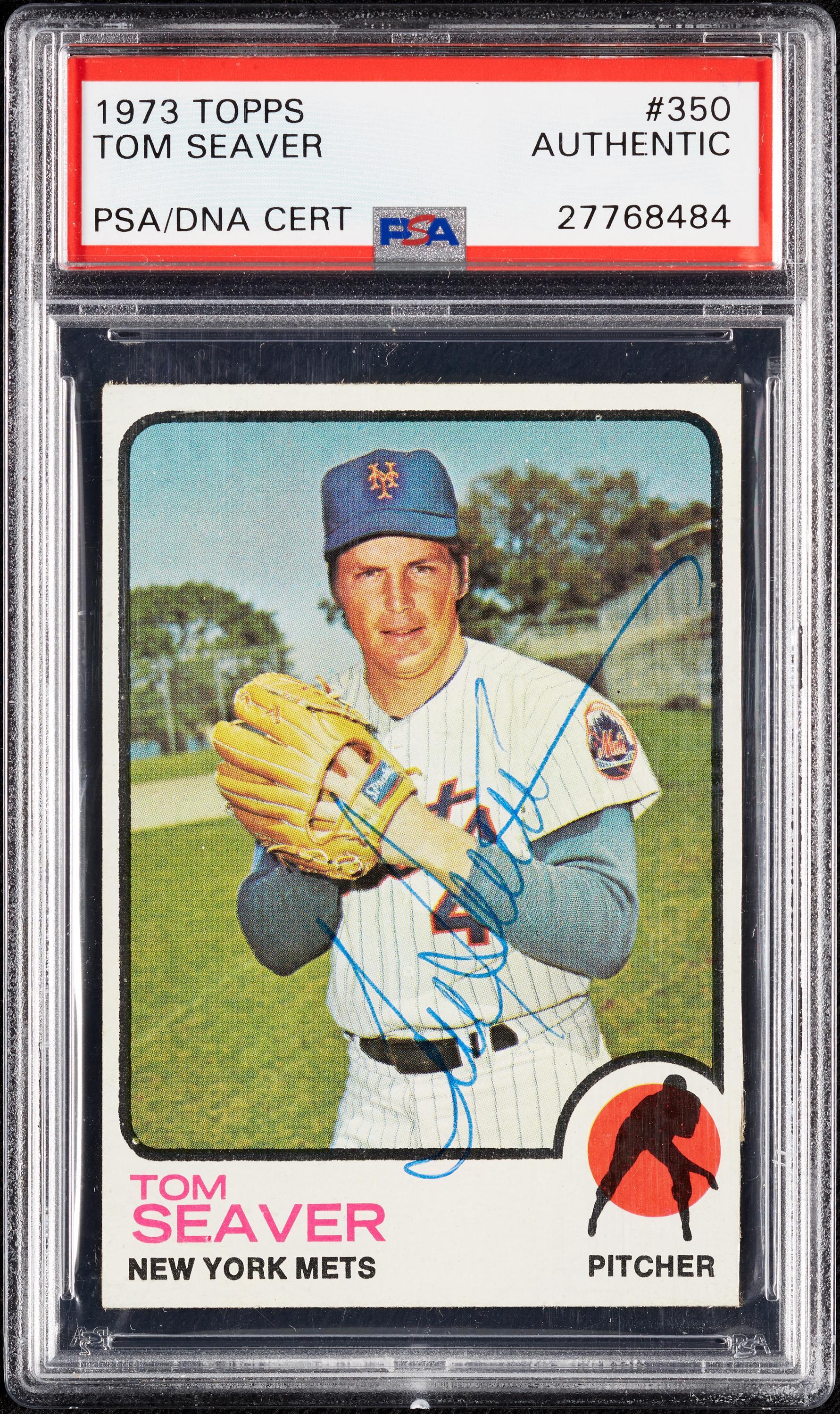 Tom Seaver Signed 1973 Topps #350 (PSA) | Pristine Auction
