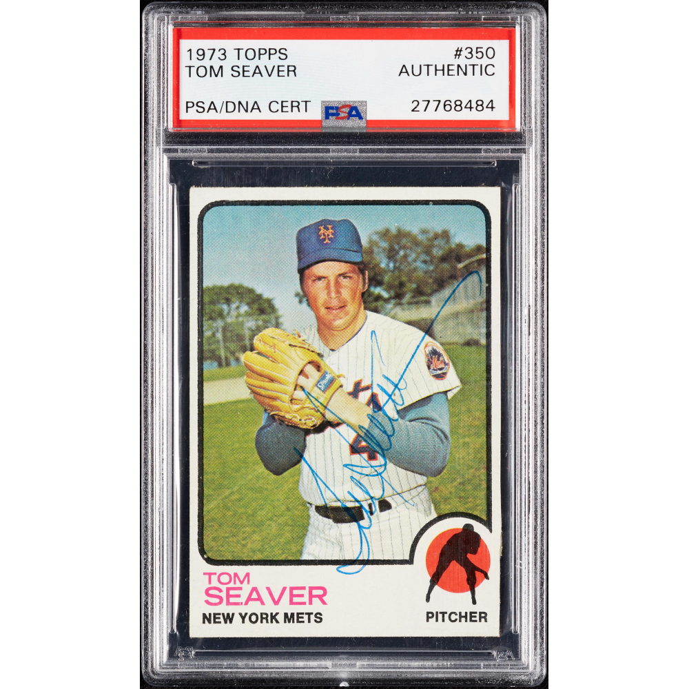 Tom Seaver Signed 1973 Topps #350 (PSA) | Pristine Auction