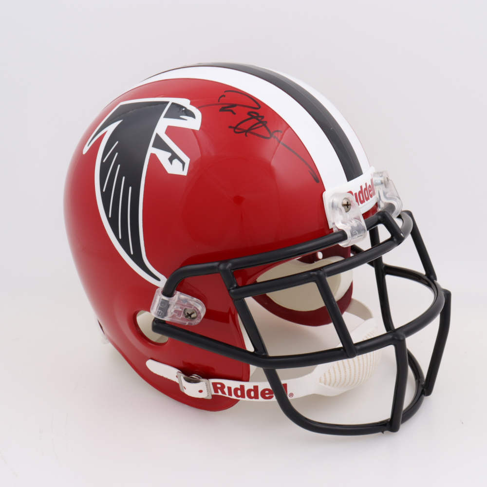 Deion Sanders Signed Falcons Full-Size Throwback Helmet with Display ...