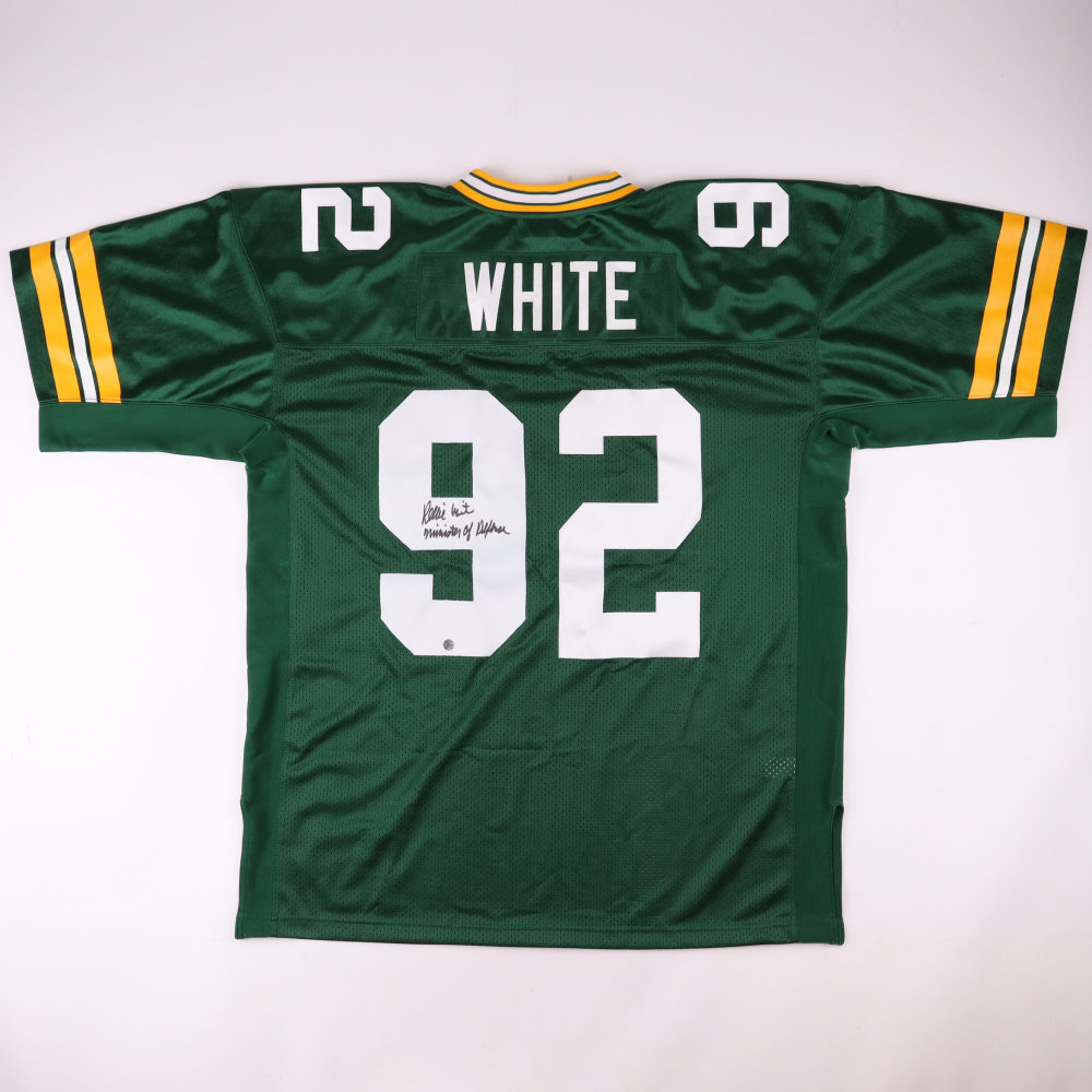 Reggie White Signed Packers Jersey Inscribed "Minister of Defense ...