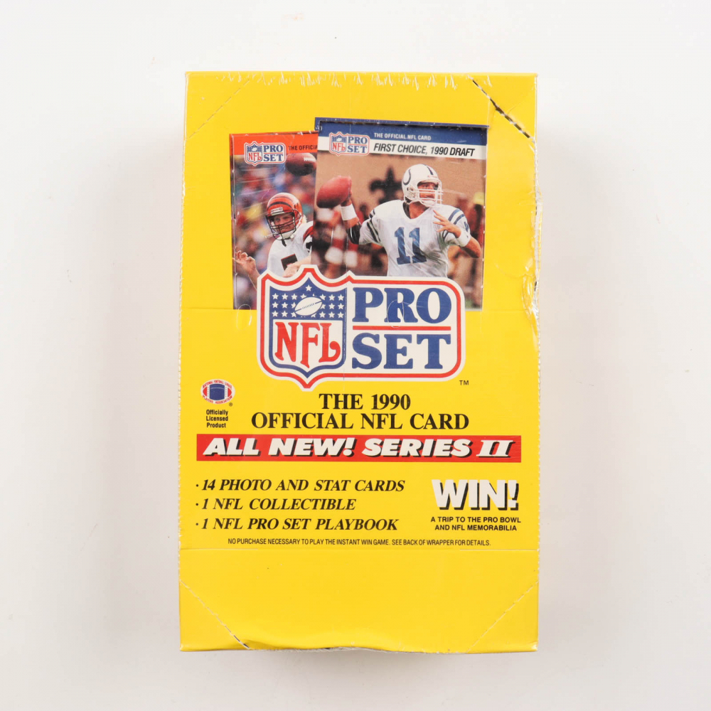 Factory Sealed 1990 Pro Set Series 2 Football Wax Box | Pristine Auction