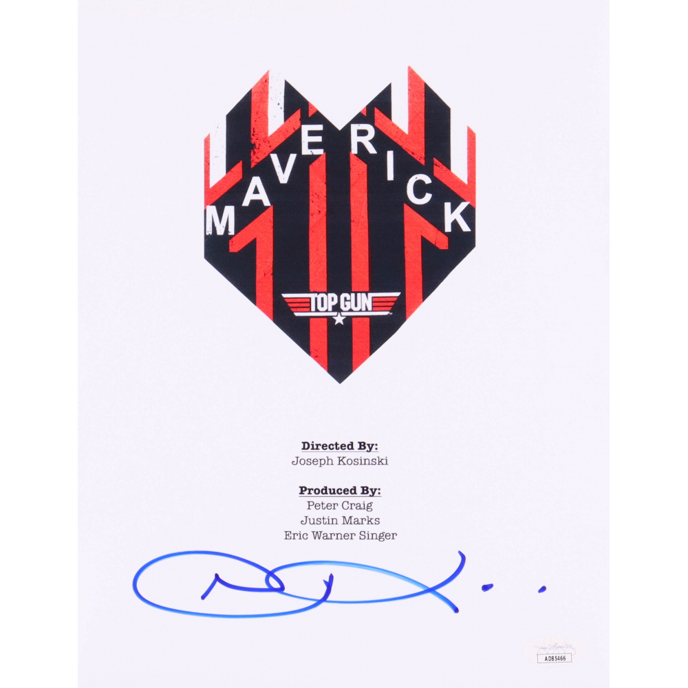 Joseph Kosinski Signed "Top Gun: Maverick" Movie Script Cover (JSA ...