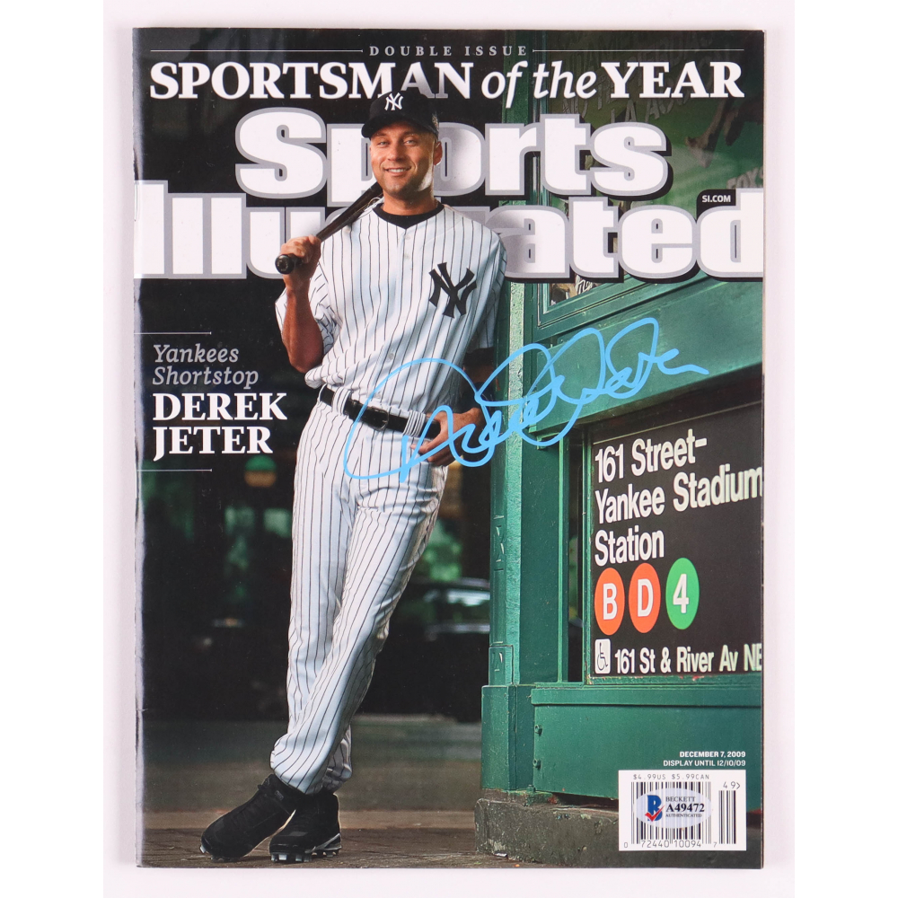 Derek Jeter Signed 2009 Sports Illustrated Magazine (Beckett ...