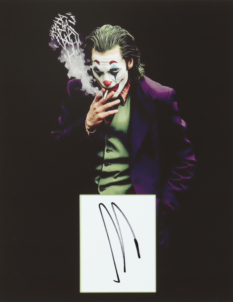 Joaquin Phoenix Signed "Joker" 8x10 Paper Cut (ACOA) | Pristine Auction