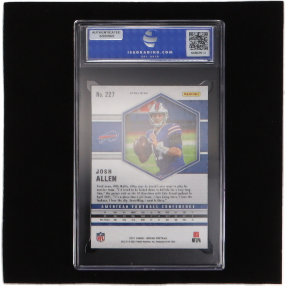 Josh Allen 2021 Panini Mosaic Mosaic Reactive Orange #227 AFC (ISA 10) | Pristine Auction