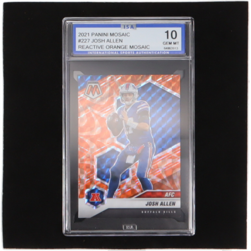 Josh Allen 2021 Panini Mosaic Mosaic Reactive Orange #227 AFC (ISA 10) | Pristine Auction