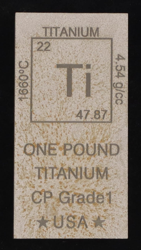 One Pound CP Grade 1 Titanium "Periodic Table" Bullion Bar | Pristine ...