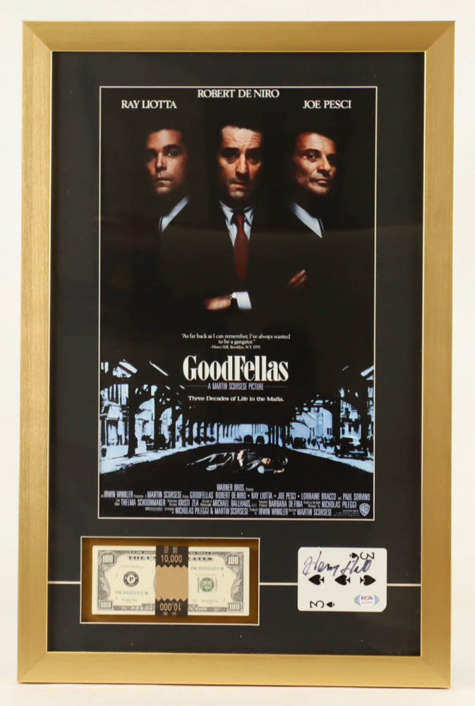 Henry Hill Signed "Goodfellas" Custom Framed Playing Card with Movie ...