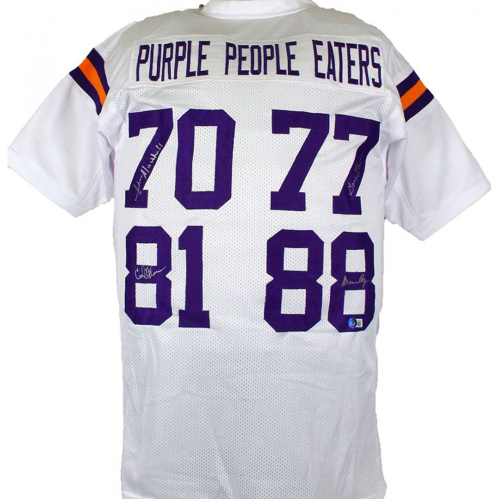 "Purple People Eaters" Jersey Signed by (4) with Alan Page, Carl Eller ...