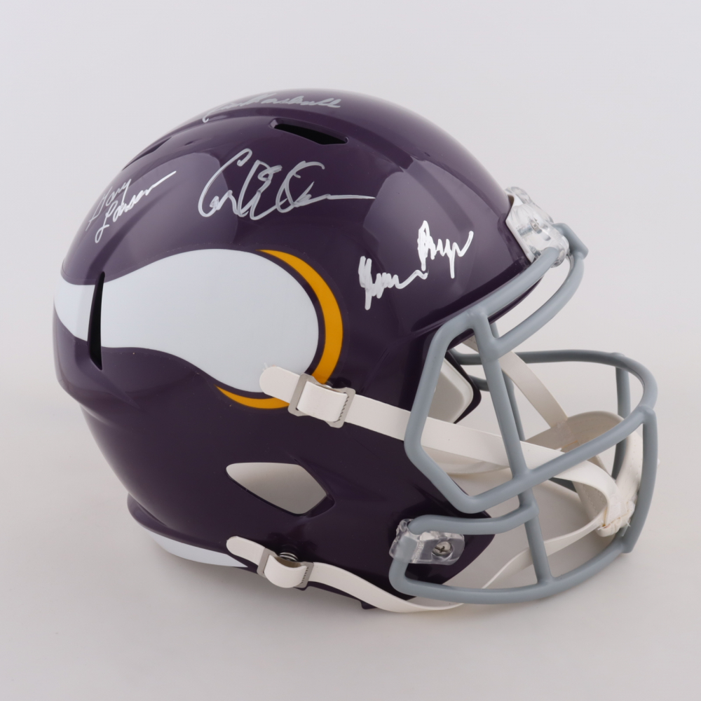 Purple People Eaters Full-Size Speed Helmet Signed by (4) with Carl ...