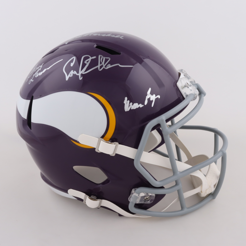Vikings "Purple People Eaters" Full-Size Speed Helmet Signed by (4 ...