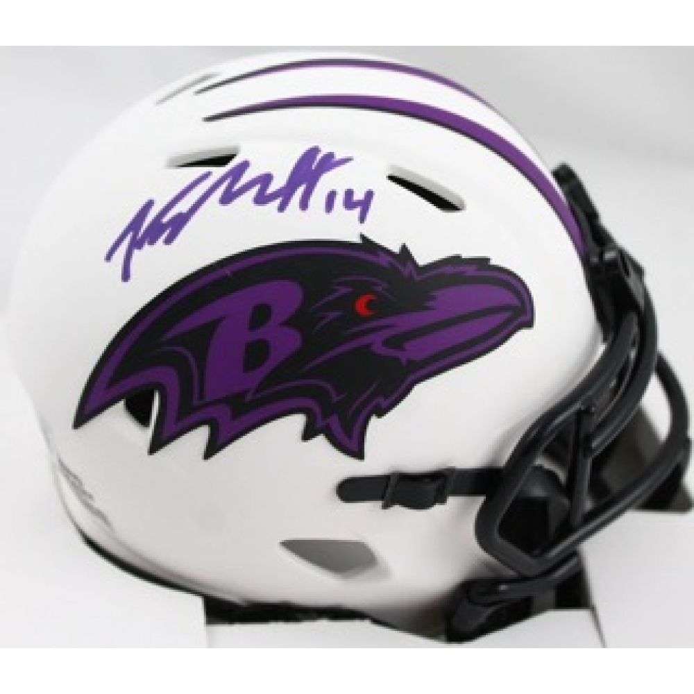 Kyle Hamilton Signed Ravens Lunar Alternate Speed Mini Helmet (Beckett ...
