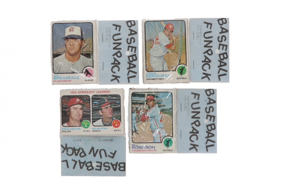 1973 Topps Football Cello Fun Pack Vending Box with (20) Packs ...