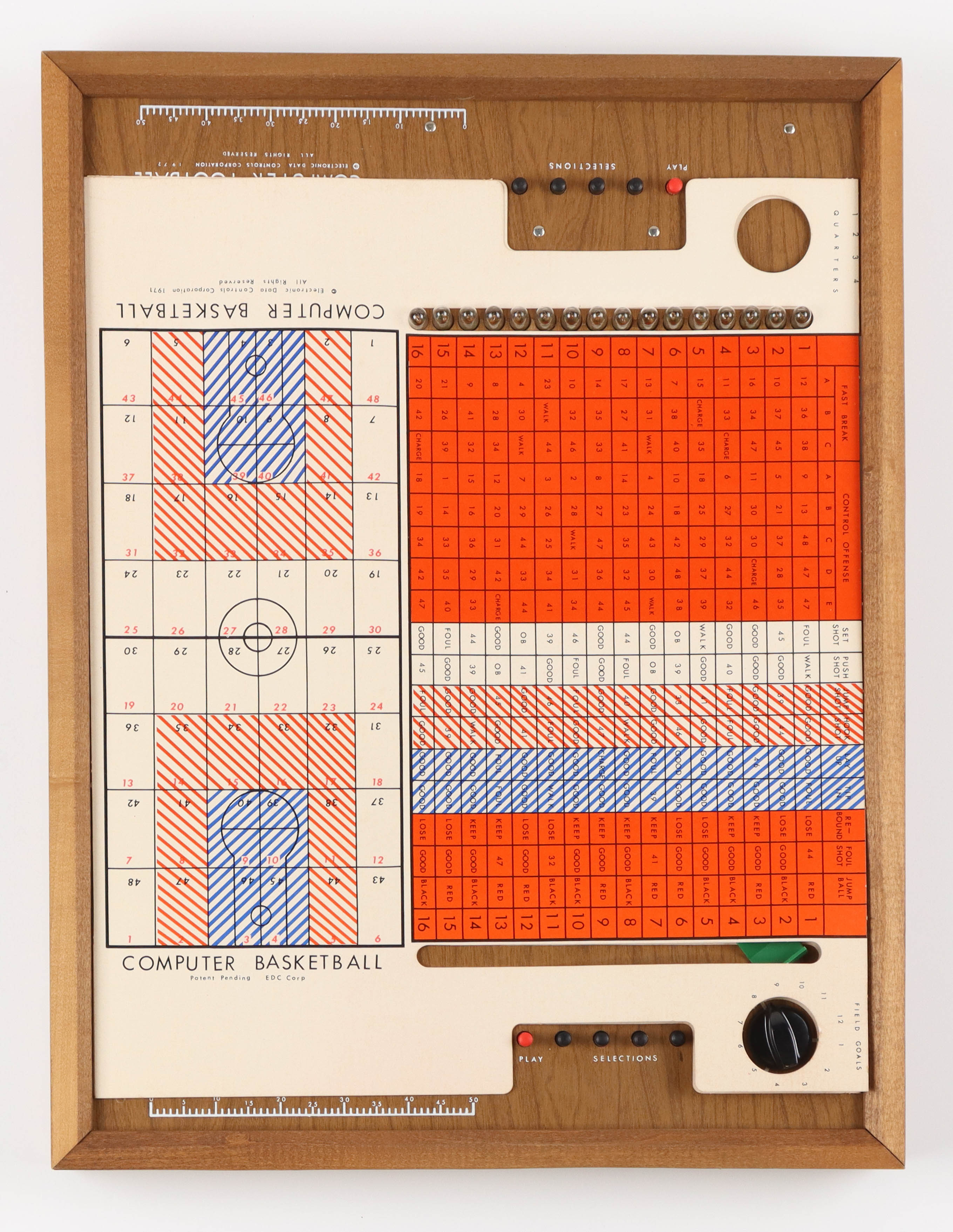 Vintage 1972 Electric Computer Football Game With Original Box ...