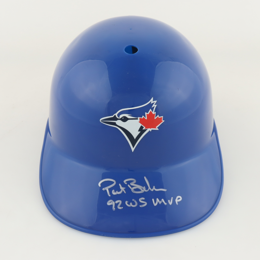Pat Borders Signed Blue Jays Full-Size Batting Helmet Inscribed "92 WS ...