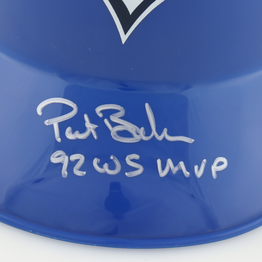 Pat Borders Signed Blue Jays Full-Size Batting Helmet Inscribed "92 WS ...