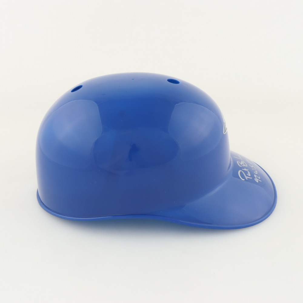Pat Borders Signed Blue Jays Full-Size Batting Helmet Inscribed "92 WS ...