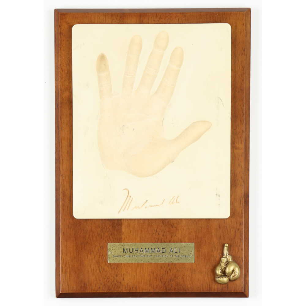 Muhammad Ali Life Size Caster Hand Print Display | Pristine Auction