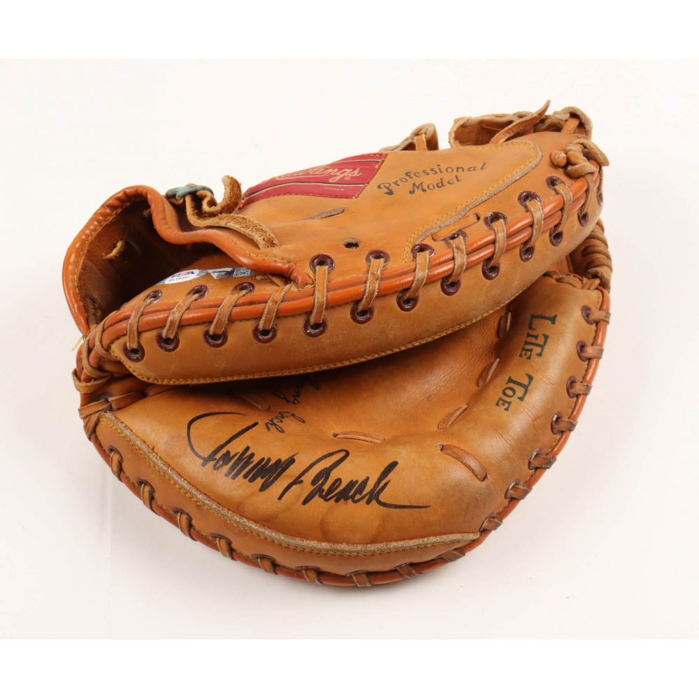 Johnny Bench Signed Rawlings Vintage Baseball Glove (Fanatics & MLB ...