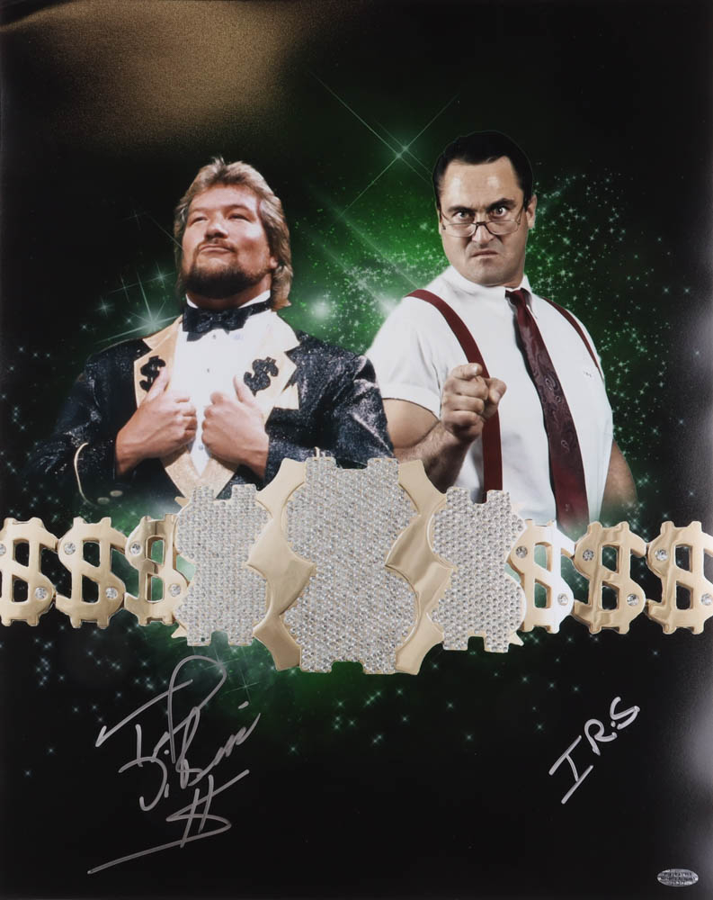 Ted DiBiase & IRS Signed WWE 16x20 Photo (Playball Ink) | Pristine Auction