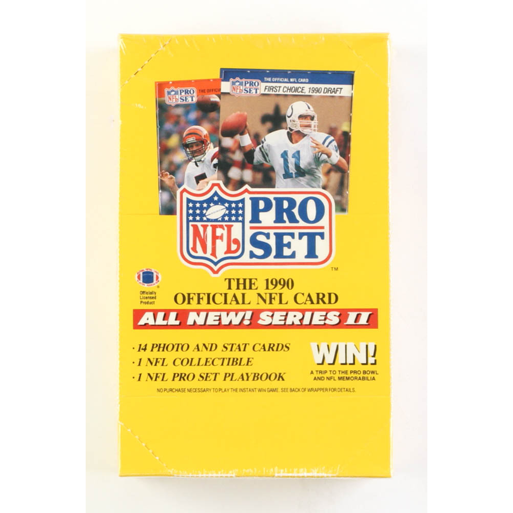 Factory Sealed 1990 Pro Set Series 2 Football Wax Box | Pristine Auction
