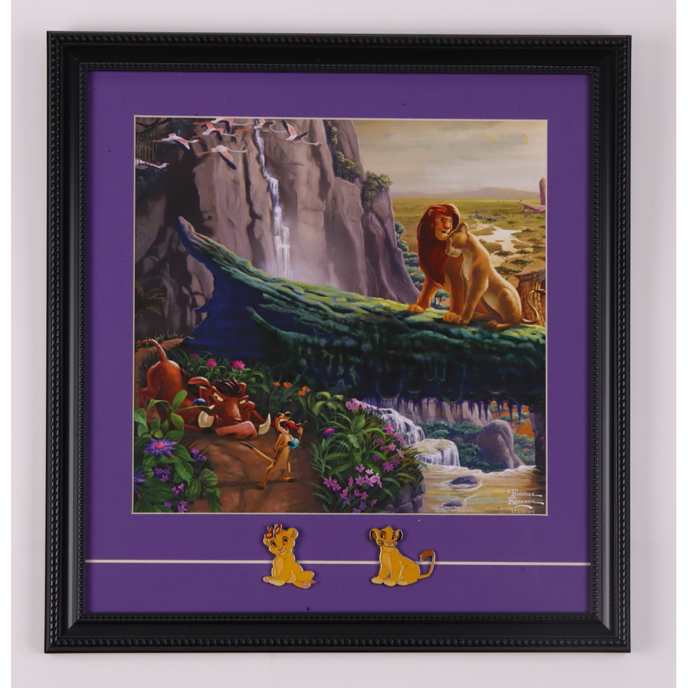 Thomas Kinkade "Lion King" Custom Framed Print Display with Pins ...