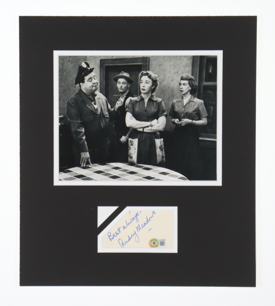 Audrey Meadows Signed 14x16 Custom Matted Cut Display Inscribed "Best ...