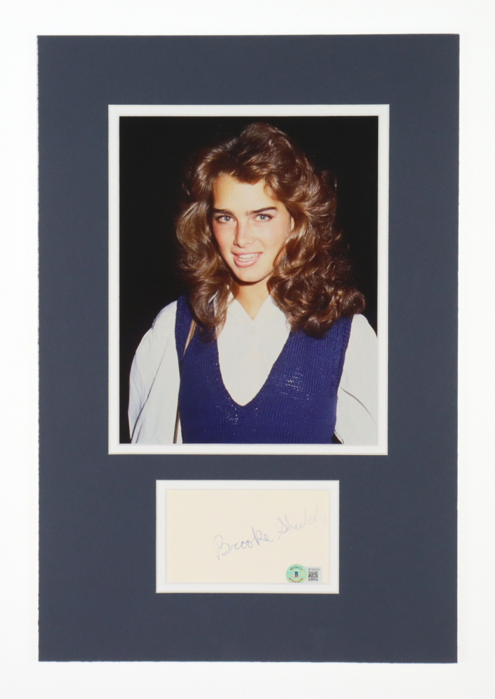Brooke Shields Signed 12x18 Custom Matted Cut Display (Beckett ...