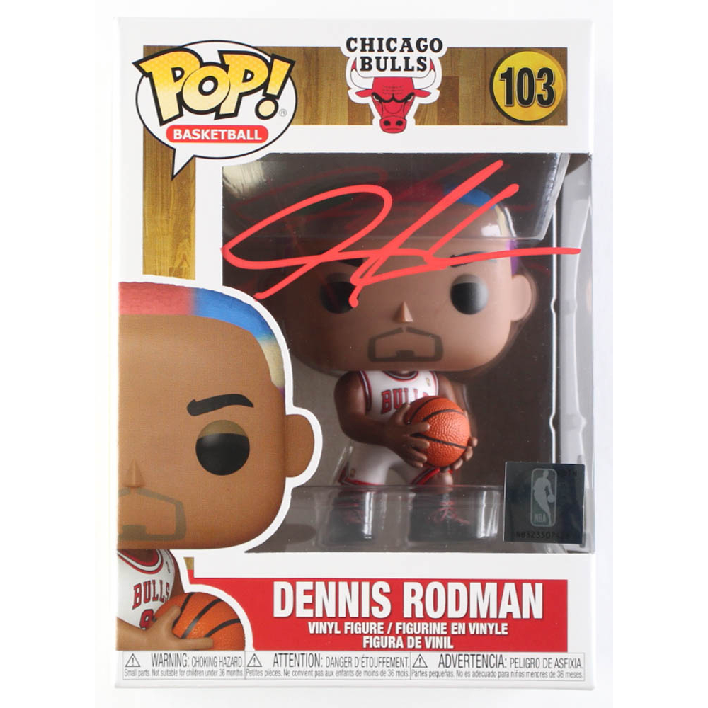 Dennis Rodman Signed Bulls #103 Funko Pop! Vinyl Figure (JSA & Rodman ...