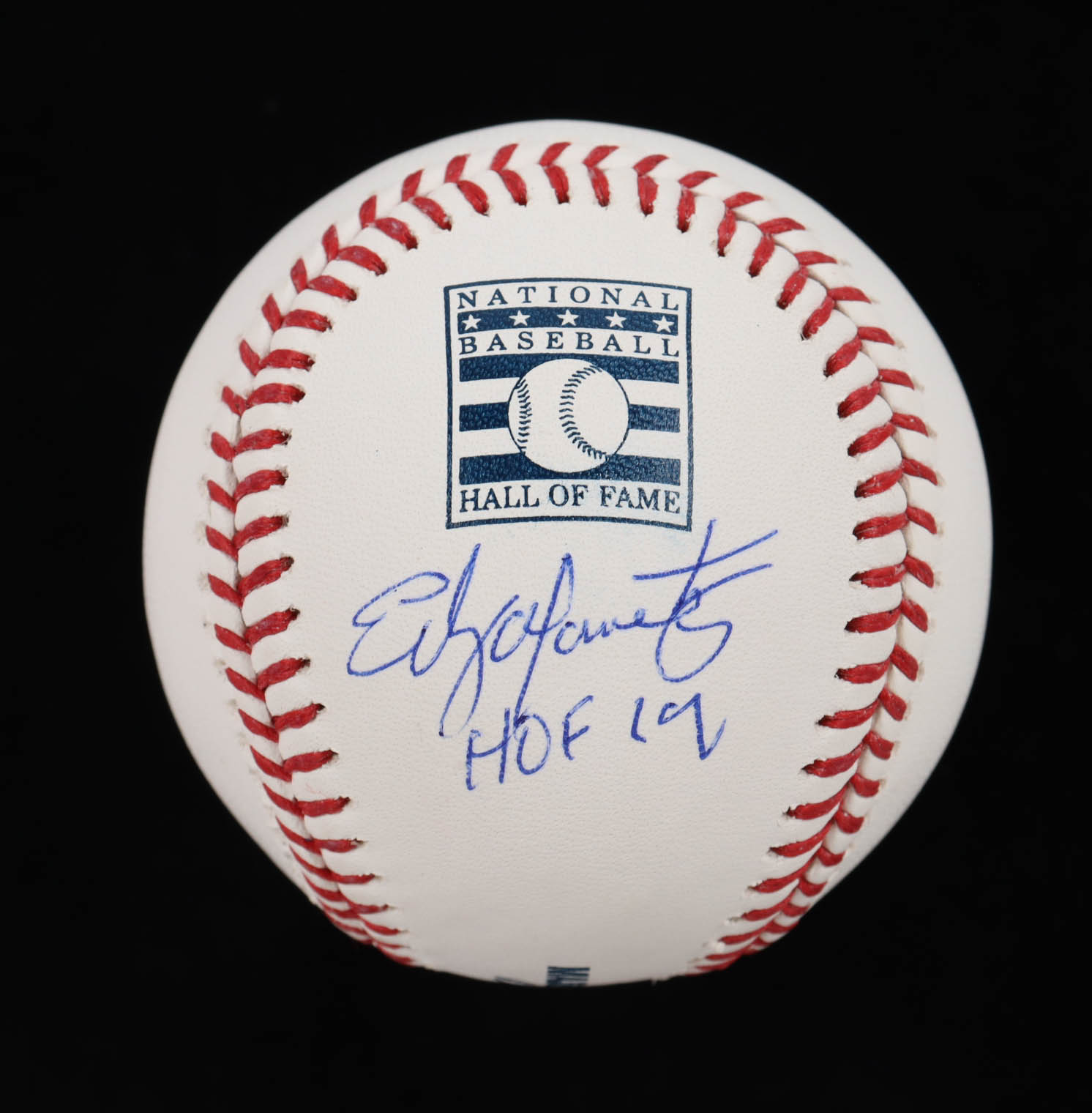 Edgar Martinez Signed OML Hall of Fame Logo Baseball Inscribed "HOF 19 ...