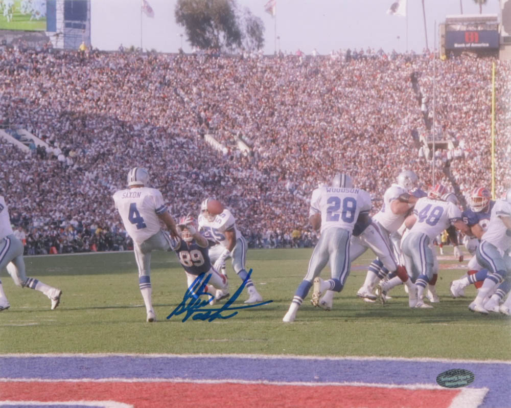 Steve Tasker Signed Bills 8x10 Photo (Schwartz) | Pristine Auction