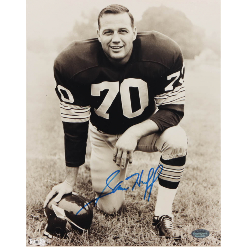 Sam Huff Signed Redskins 8x10 Photo (Schwartz) | Pristine Auction