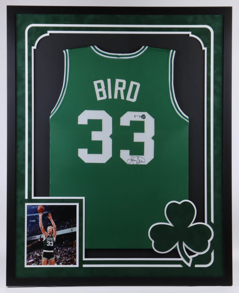 Larry Bird Signed Custom Framed Jersey Display (PSA & Bird) | Pristine Auction