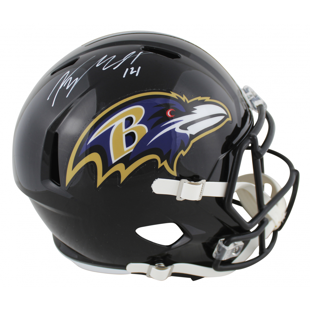 Kyle Hamilton Signed Ravens Full-Size Speed Helmet (Beckett) | Pristine ...