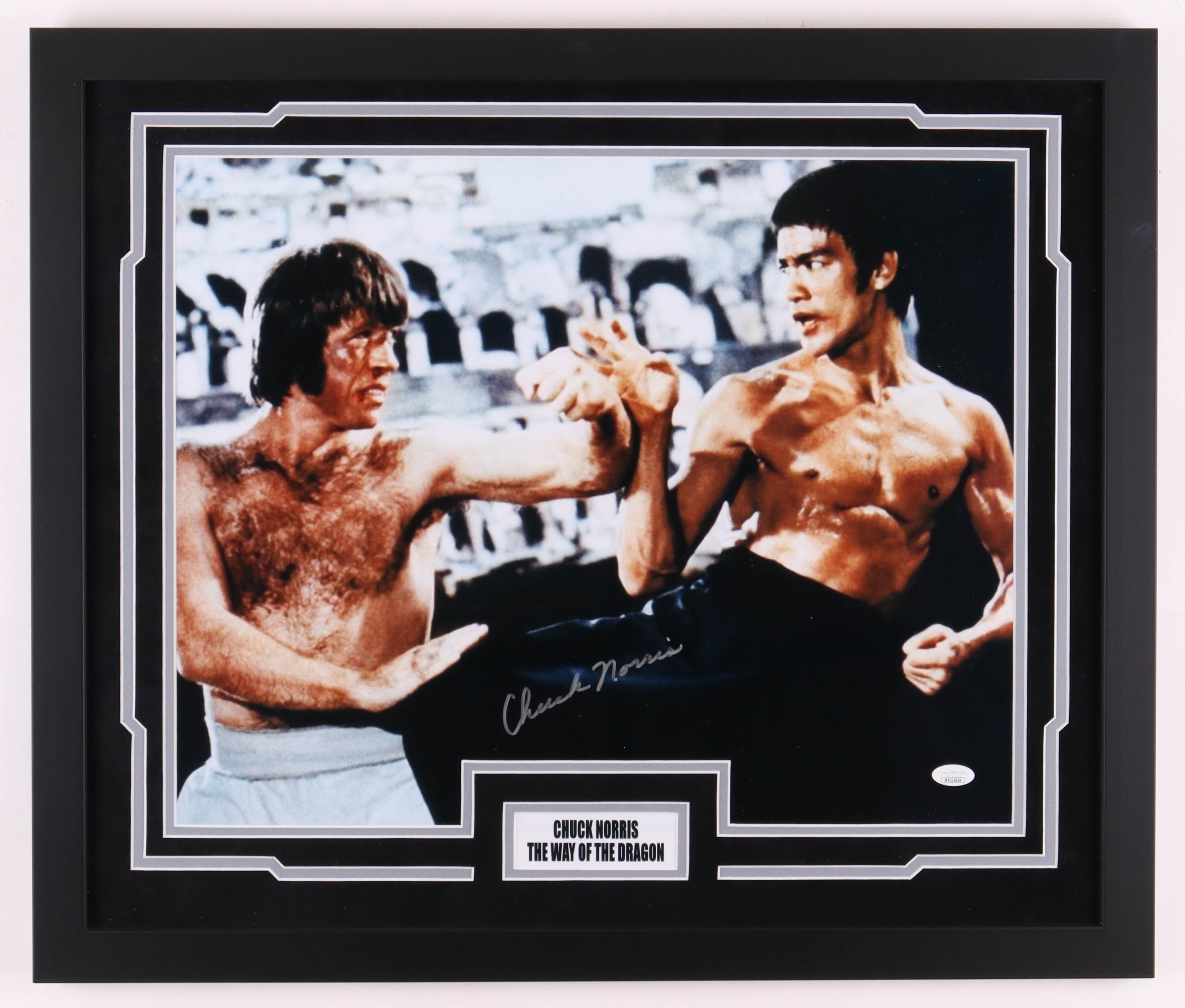Chuck Norris Signed "The Way of the Dragon" Custom Framed Photo Display ...