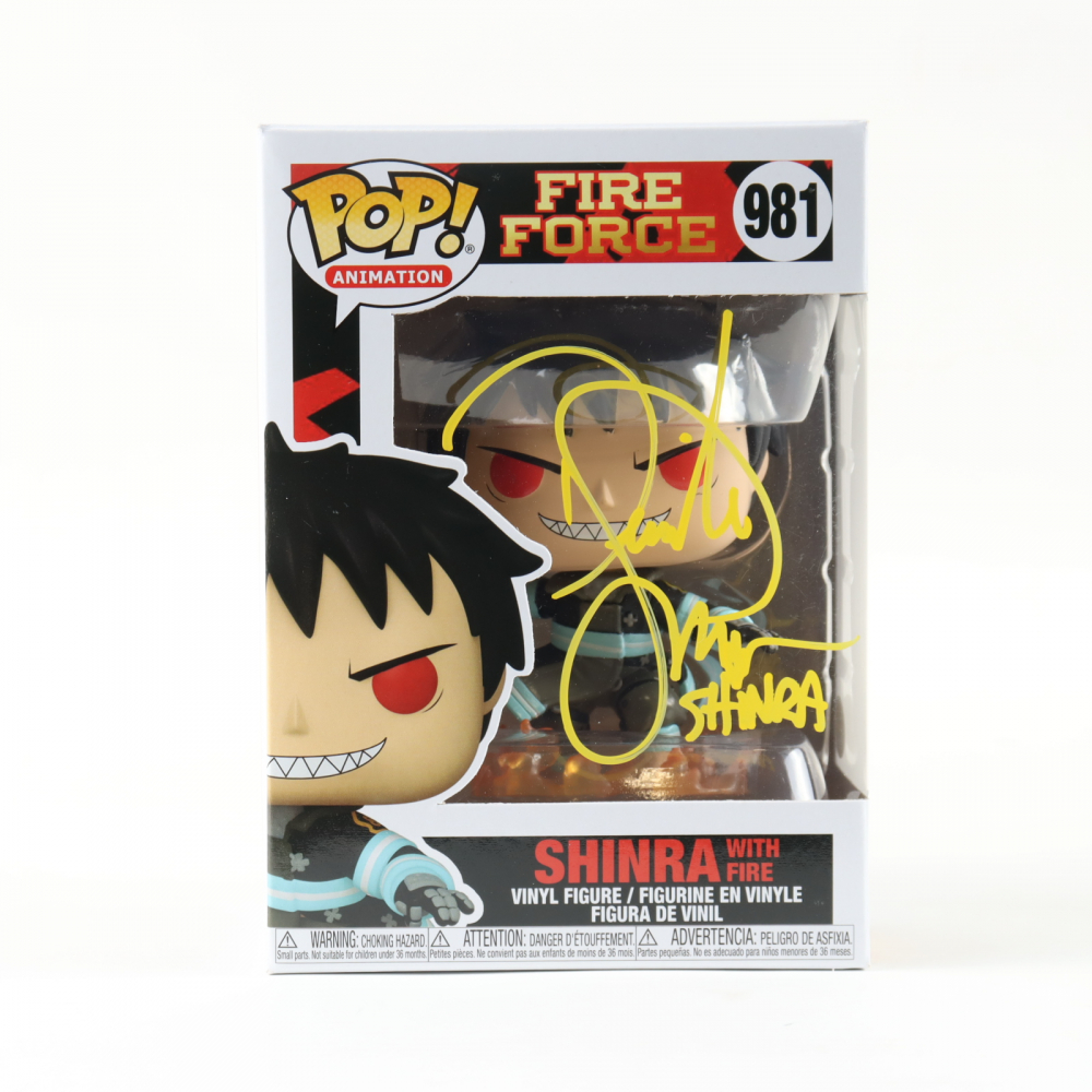 Derick Snow Signed "Fire Force" #981 Shinra with Fire Funko Pop! Vinyl ...