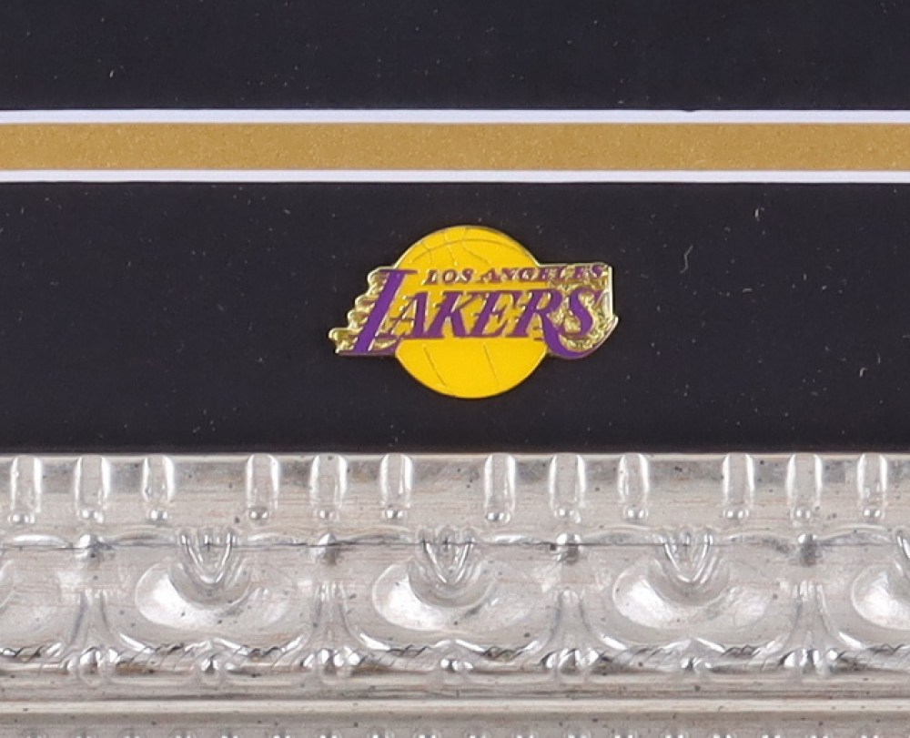 Kobe Bryant Lakers Custom Framed Uncut Stamp Sheet Display with Lakers ...