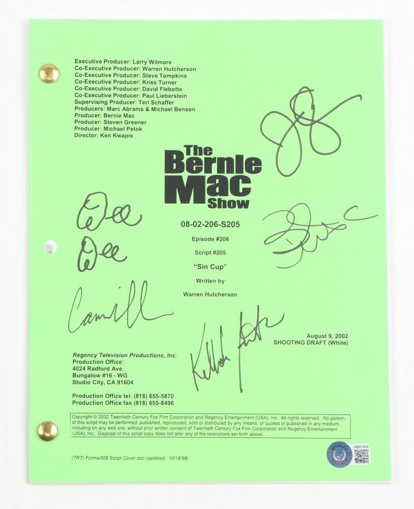2002 "The Bernie Mac Show" Script Cast-Signed by (5) with Bernie Mac ...