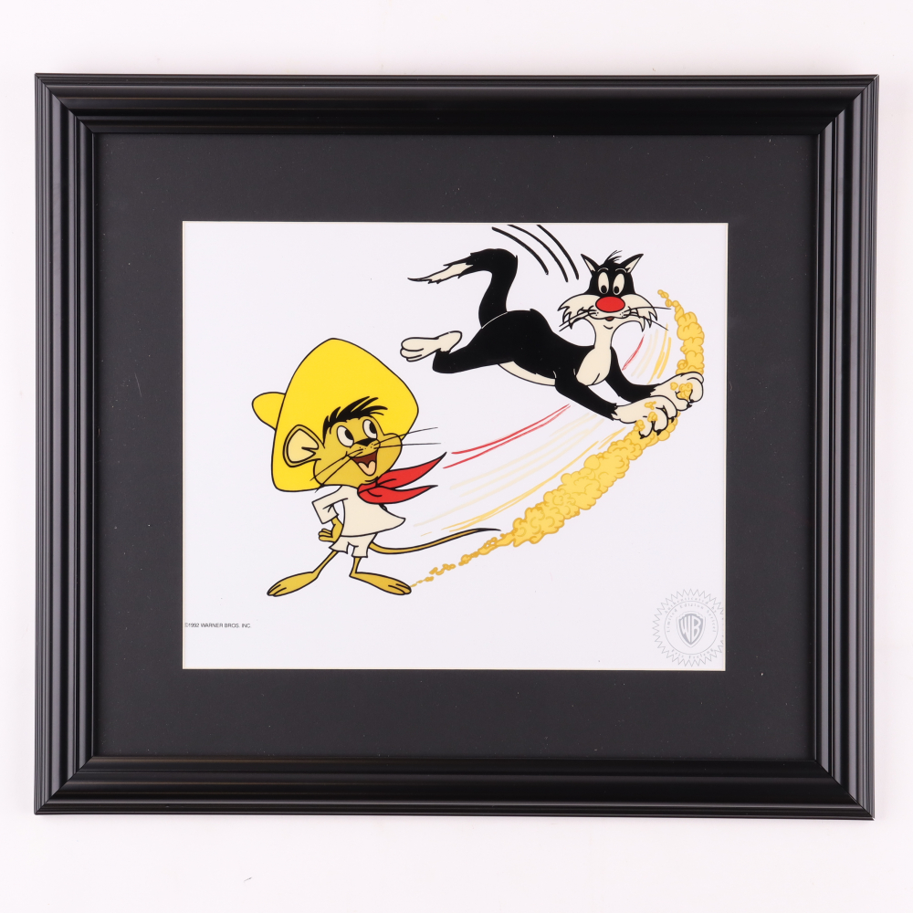 Warner Bros. 1992 "Looney Tunes" Custom Framed Animation Cel Display ...