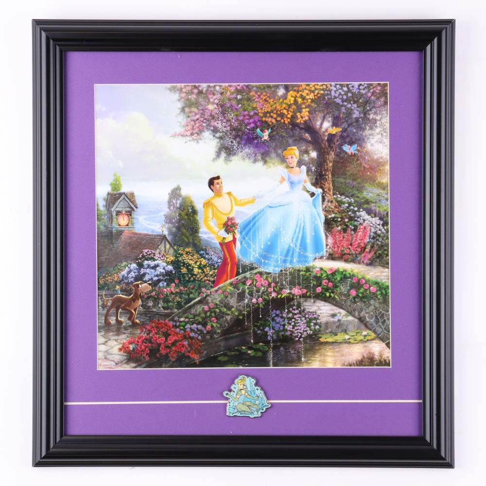 Thomas Kinkade Walt Disney's "Cinderella" Custom Framed Print Display ...