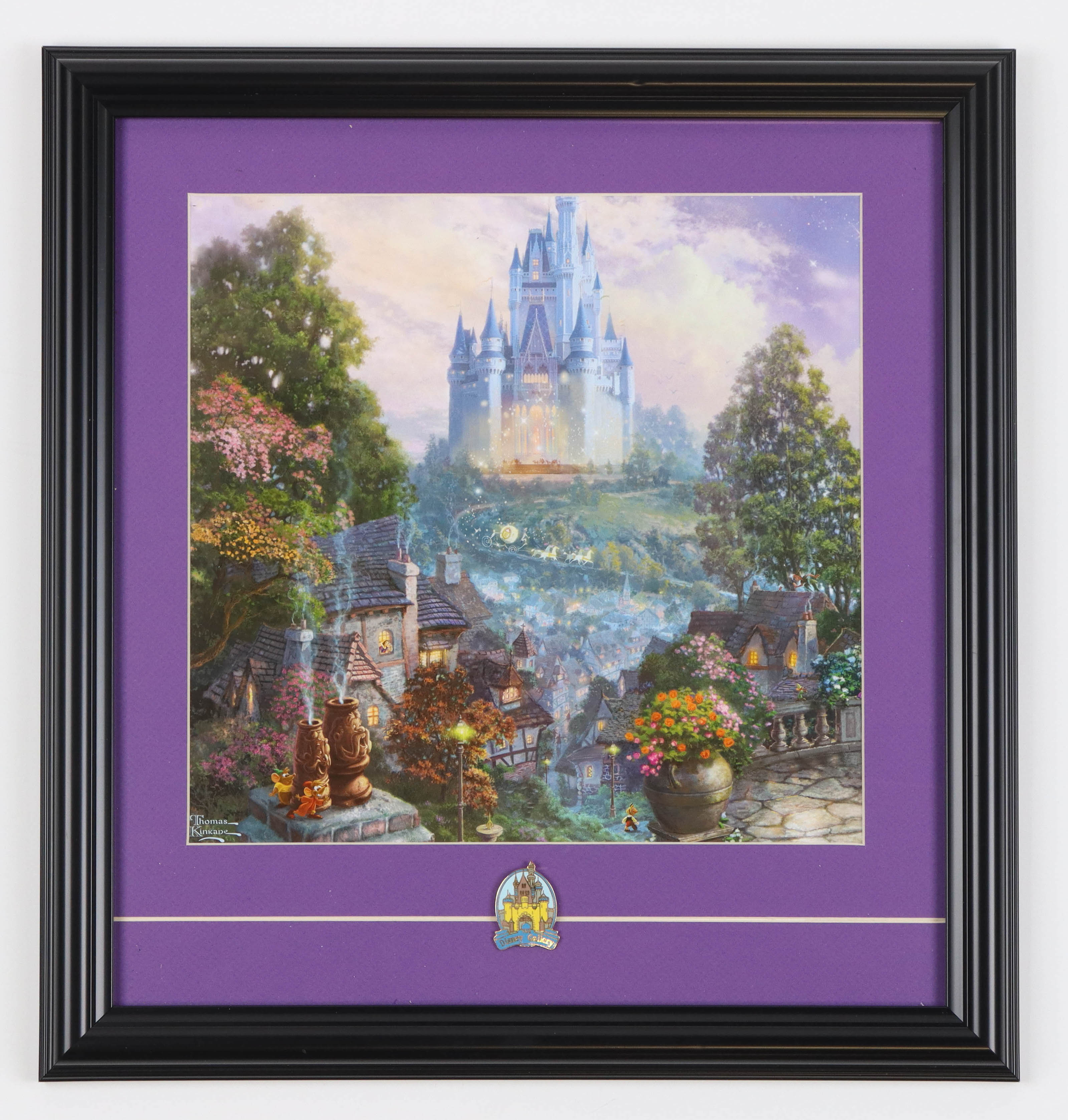 Thomas Kinkade Walt Disney's "Cinderella's Castle" Custom Framed Print ...