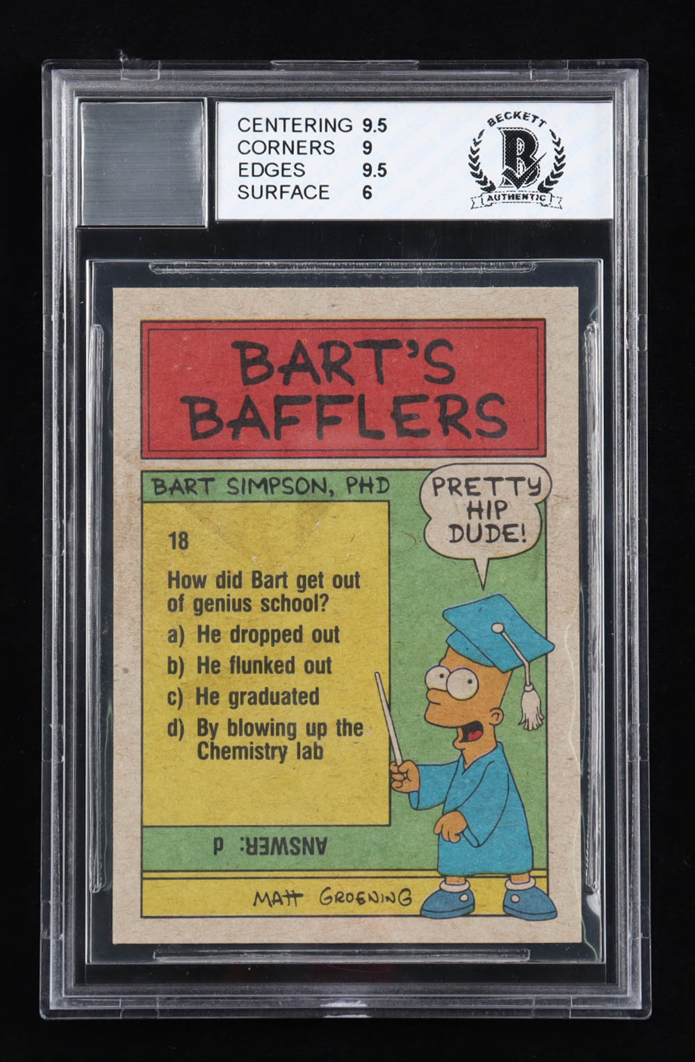 Nancy Cartwright Signed 1990 The Simpsons #14 We're the Grown-Ups (BAS ...