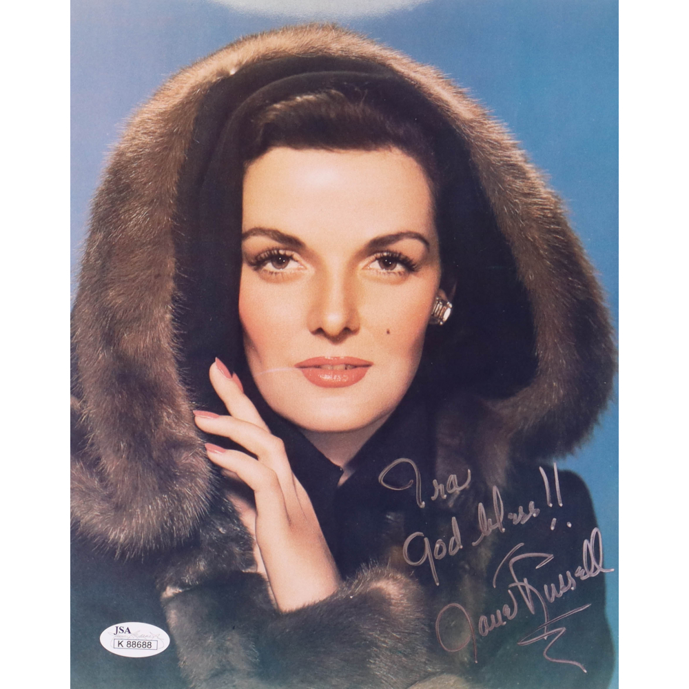 Jane Russell Signed 8x10 Photo Inscribed "God Bless!!" (JSA) | Pristine ...