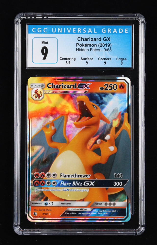 Charizard GX 2019 Pokemon Sun and Moon Hidden Fates #9 (CGC 9 ...