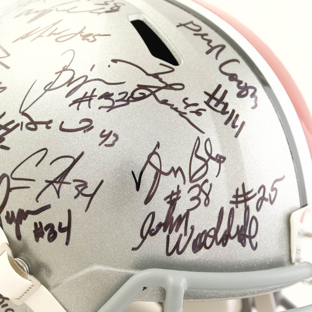 Ohio State Buckeyes Full-Size Speed Helmet Team-Signed by (23) with Tim ...