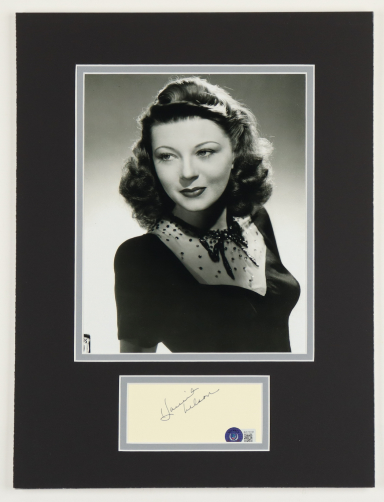 Harriet Nelson Signed 12x16 Custom Matted Cut Display (Beckett ...