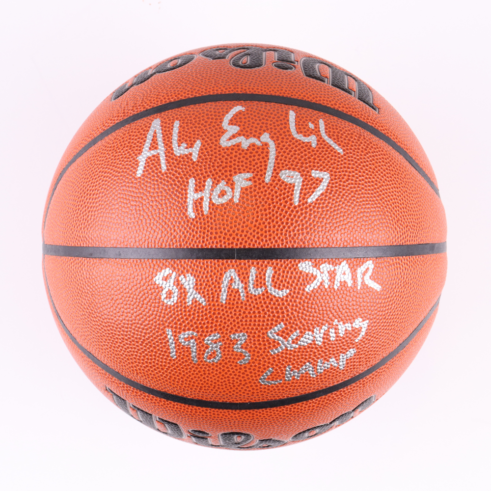 Alex English Signed NBA Basketball Inscribed "HOF 97", "8x All Star ...